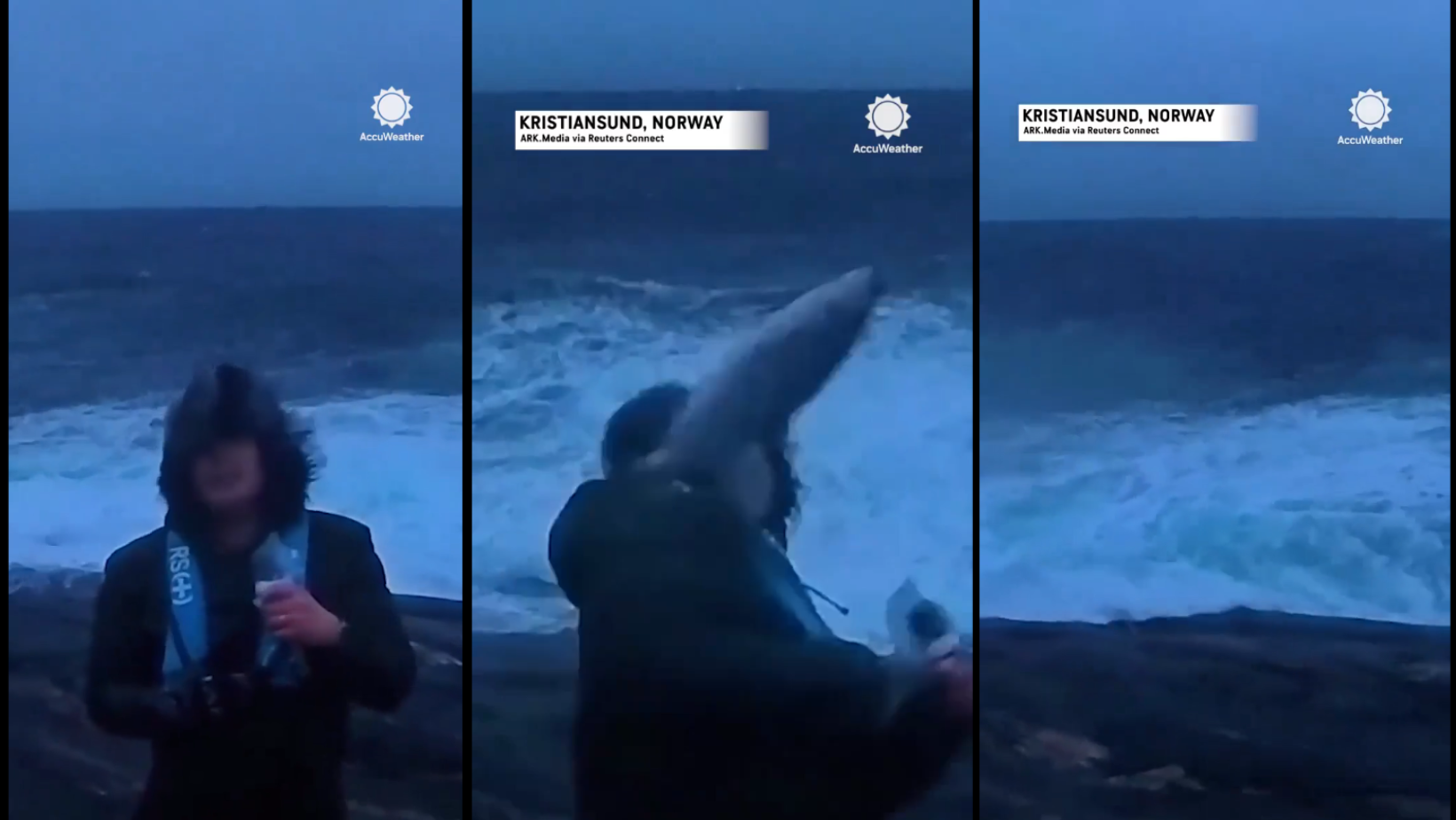 Watch: A Reporter In Norway Was Next To The Ocean For A Big Storm When ...