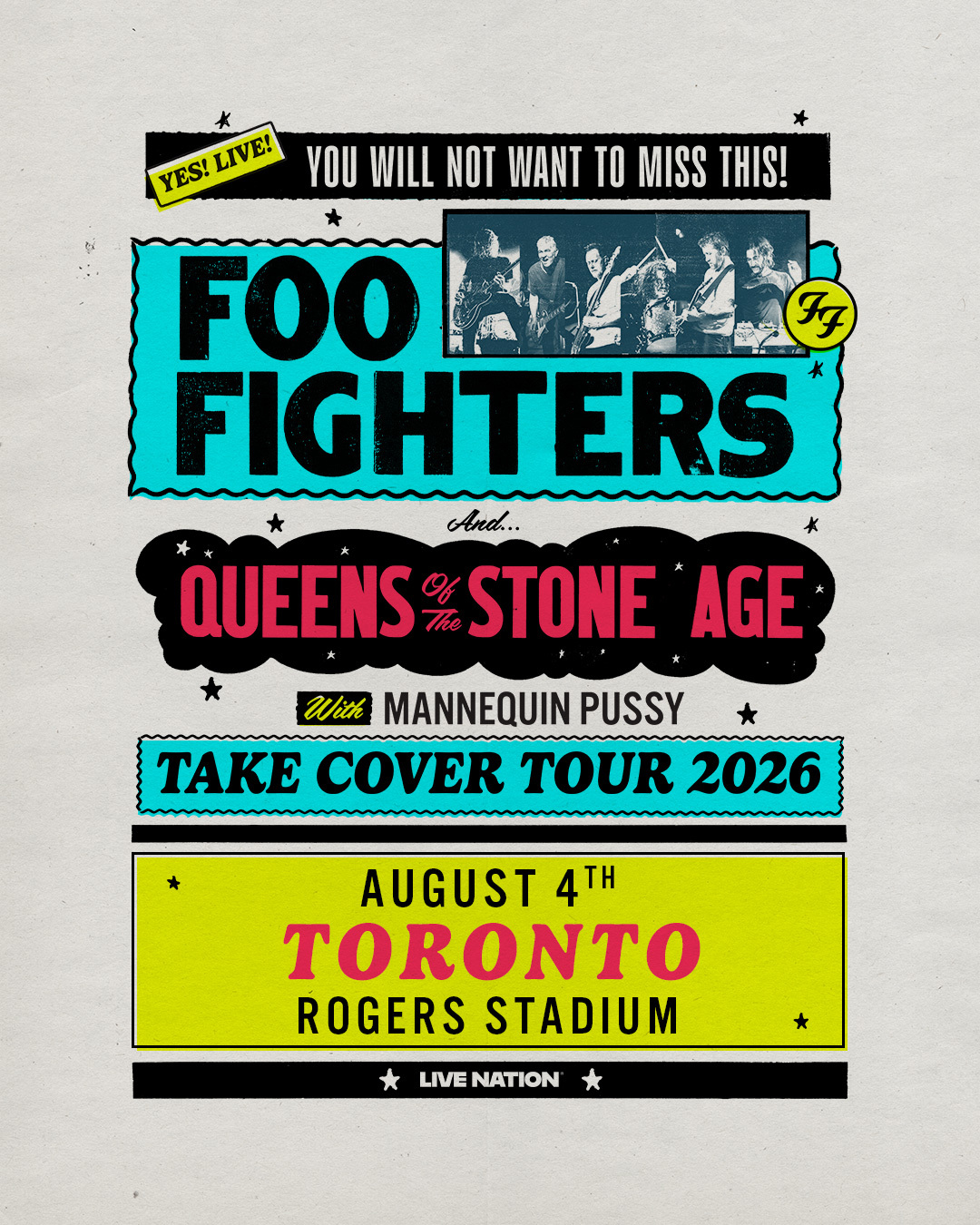Foo Fighters Stadium Tour 2026 with Queens of the Stone age | Rock 95
