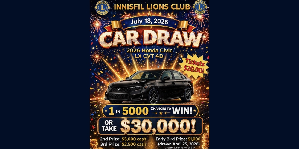 Innisfil Lions Club - Car Draw 2026 | Rock 95
